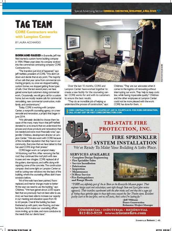 Core Contractors Inc. – General Contractor – Evansville